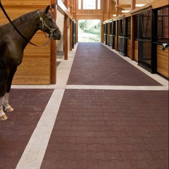 Bone Shape Interlocking Rubber Floor Tiles , SBR Black Rubber Mat