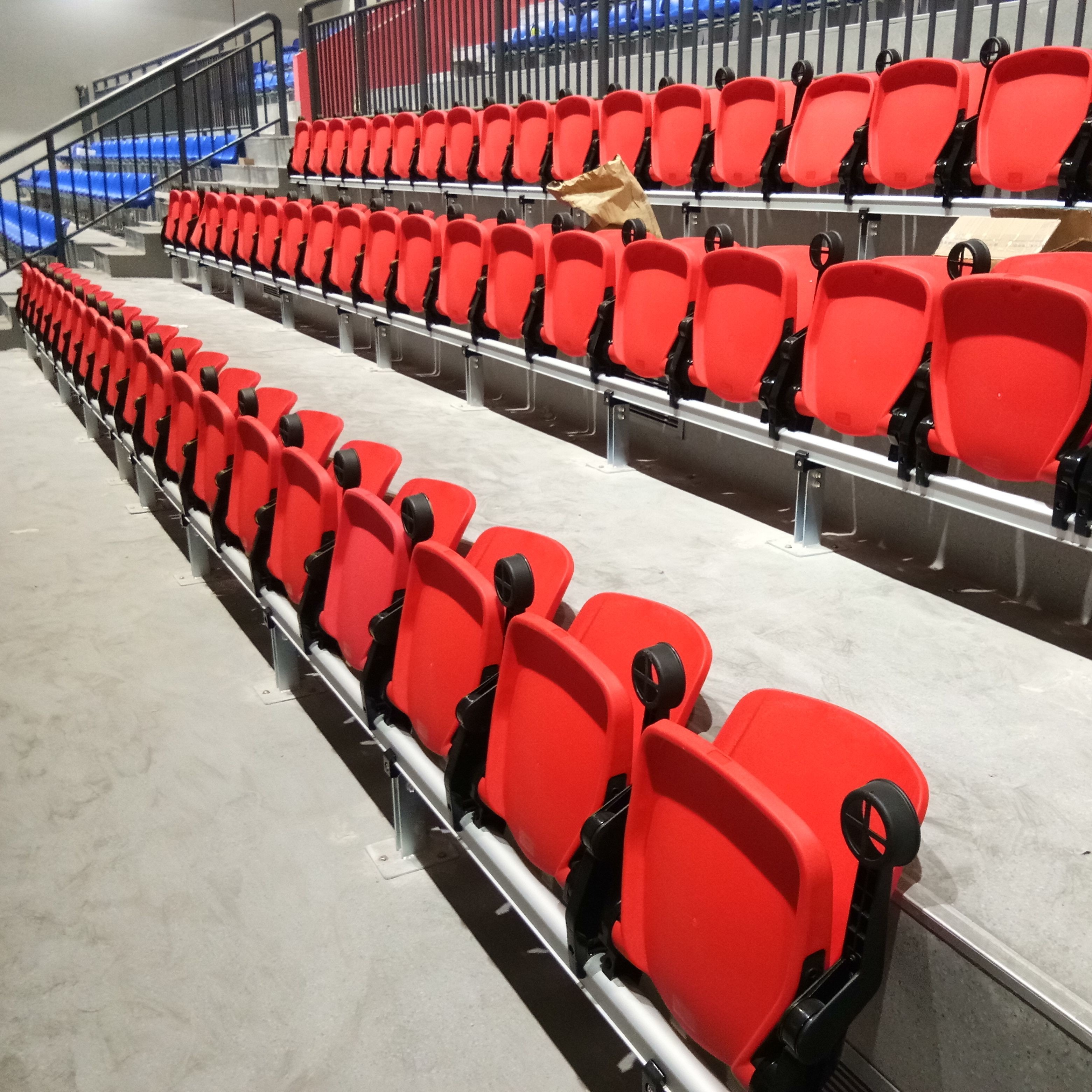 PP Plastic Stadium Seating with Custom Color & Warranty