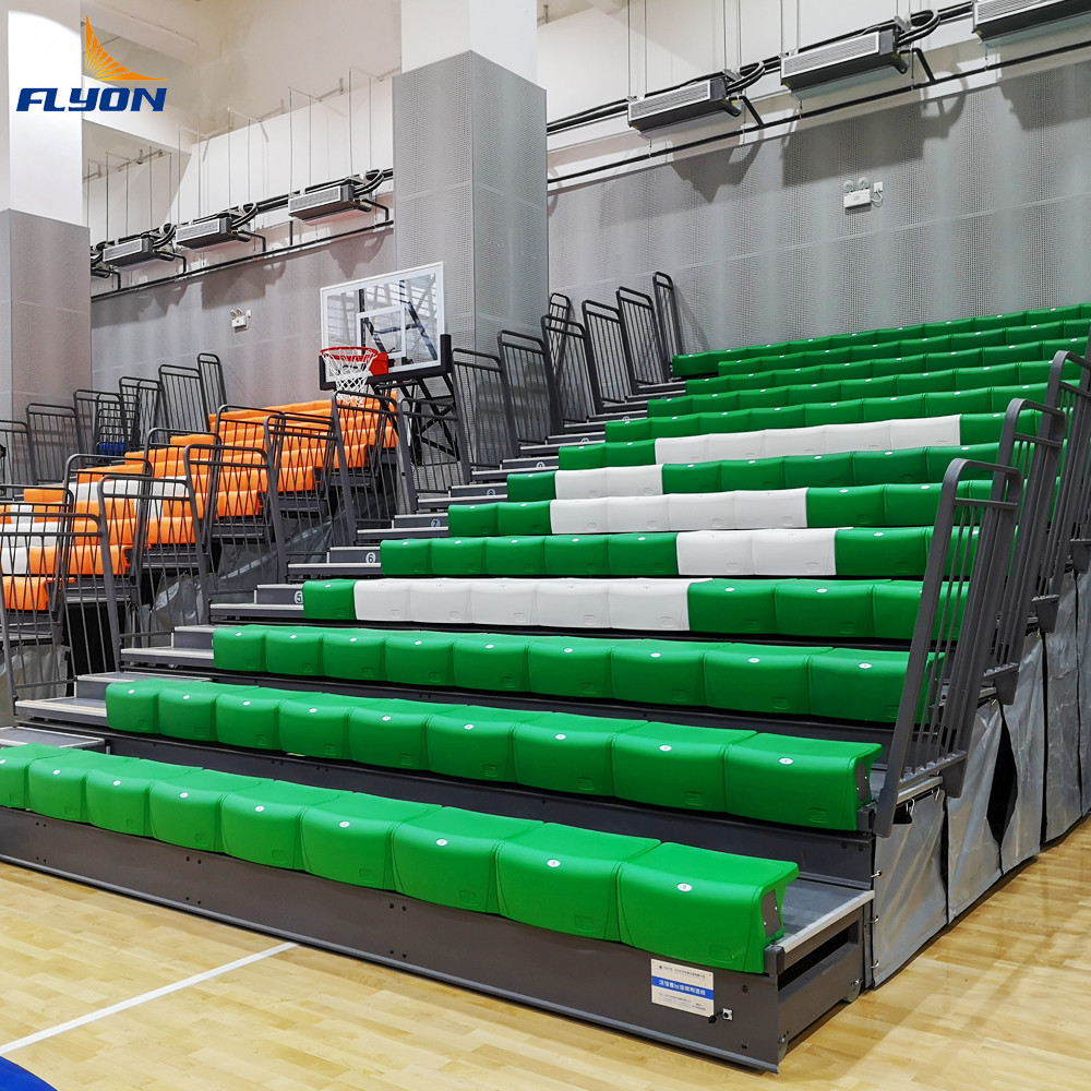 Customizable Retractable Bleacher Seating / Retractable Seating for 200 ...