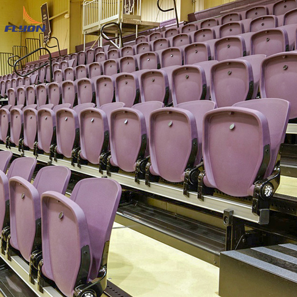 Customizable Retractile Bleacher Seating with Optional Aisle Flooring